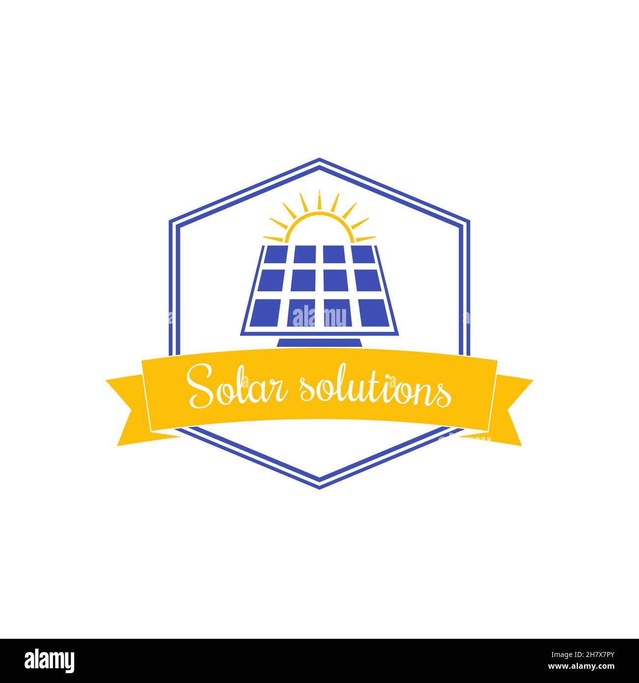 Solar energy emblem, vector art Stock Vector Image & Art - Alamy