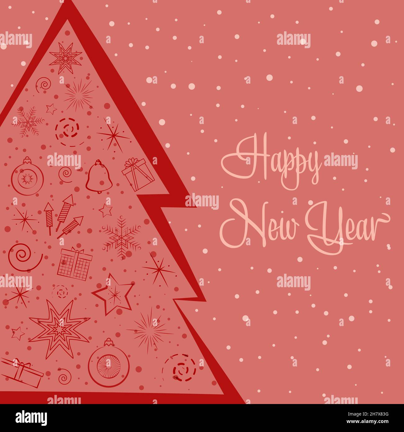 New year on pink Stock Vector Images - Alamy