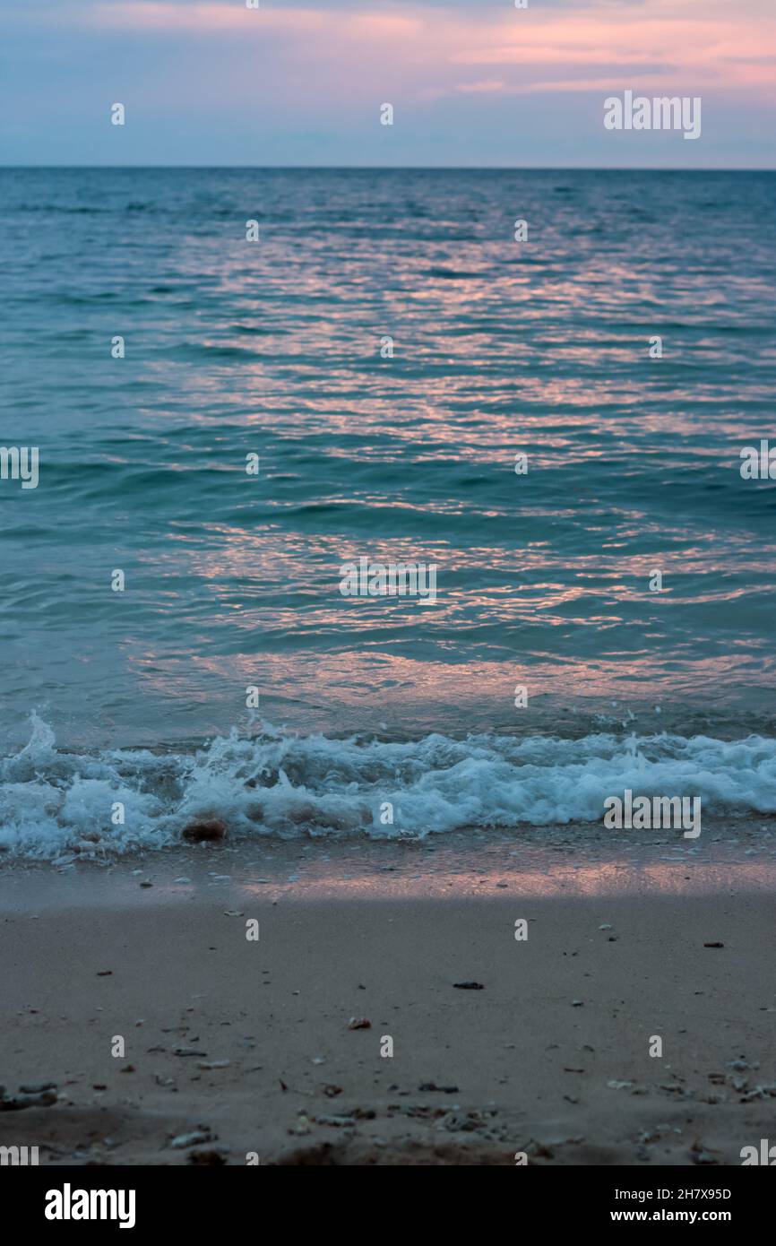 small waves portrait photo on the beach Stock Photo - Alamy