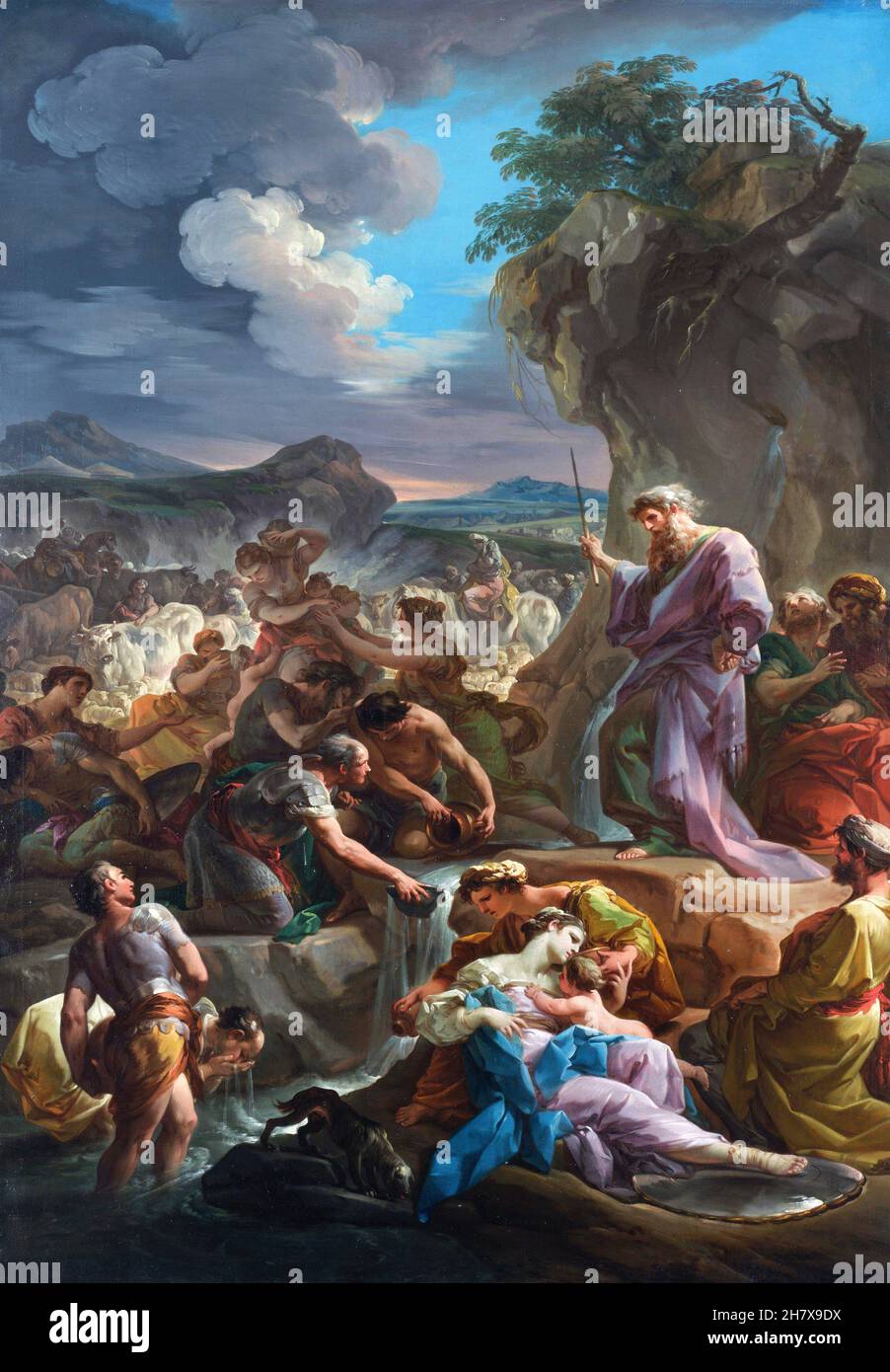 Moses Strikes The Rock Painting