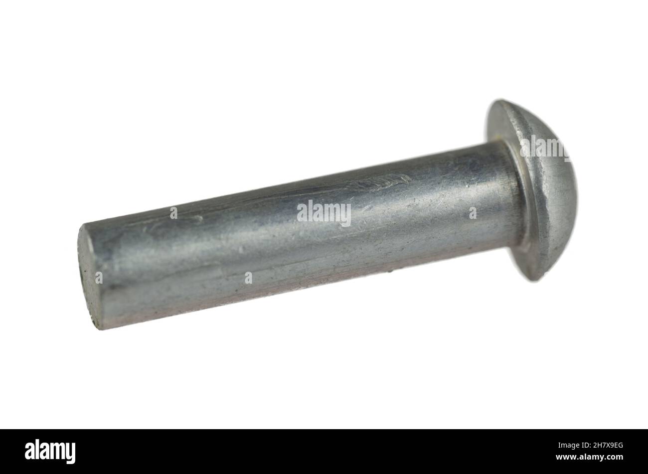 aluminium snap-bead rivet isolated on white background Stock Photo - Alamy