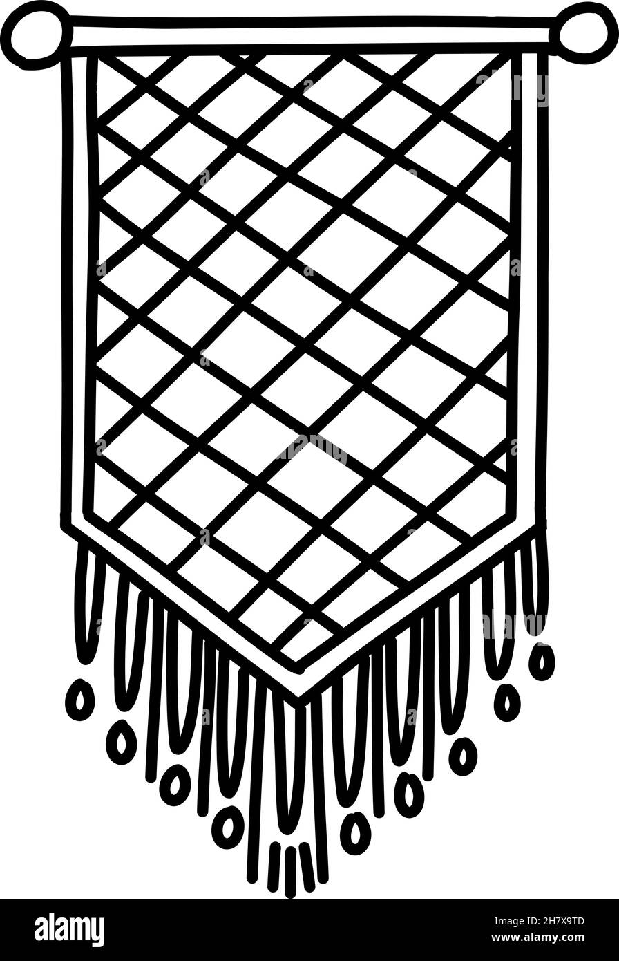 White macrame handicraft Stock Vector Images - Alamy