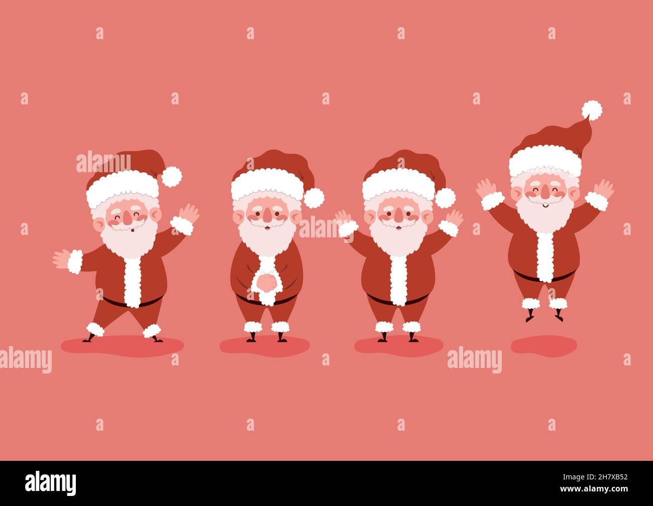 four santa claus Stock Vector Image & Art - Alamy