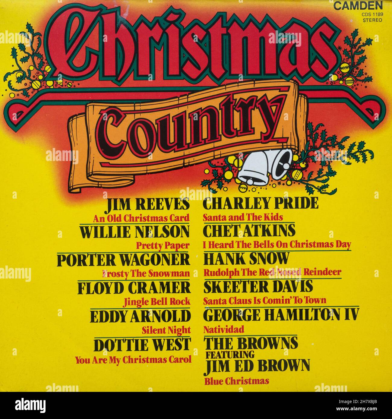 Christmas Country music album, vinyl LP record cover, compilation with ...