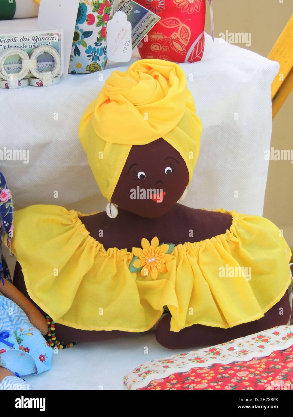 salvador, bahia, brazil - november 20, 2021: doll made of cloth for ...