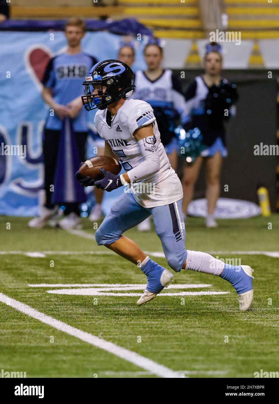 Football action with Skyline vs Sandpoint High School at the Idaho ...