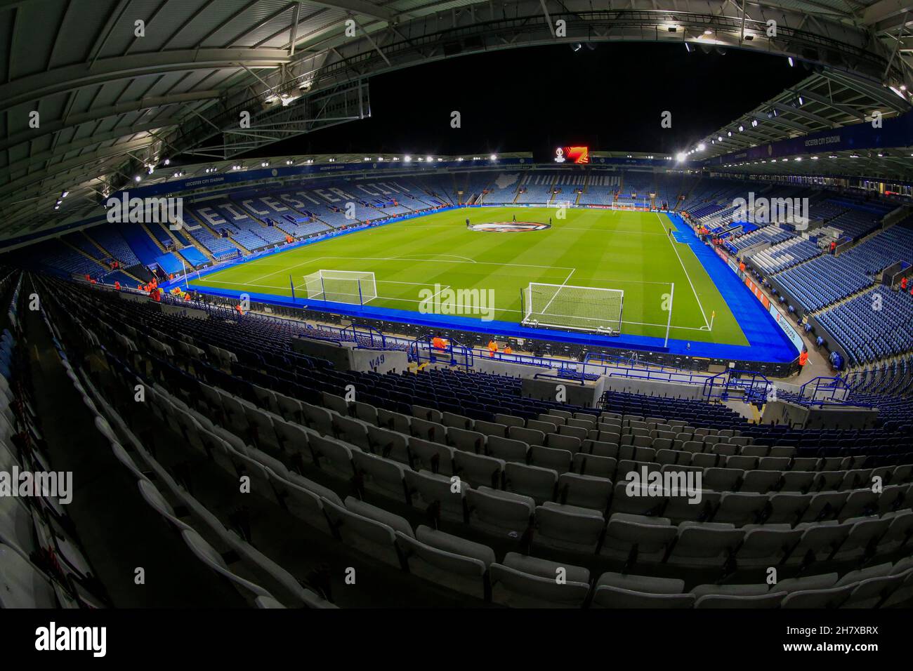 Interior view of the King Power stadium Stock Photo - Alamy