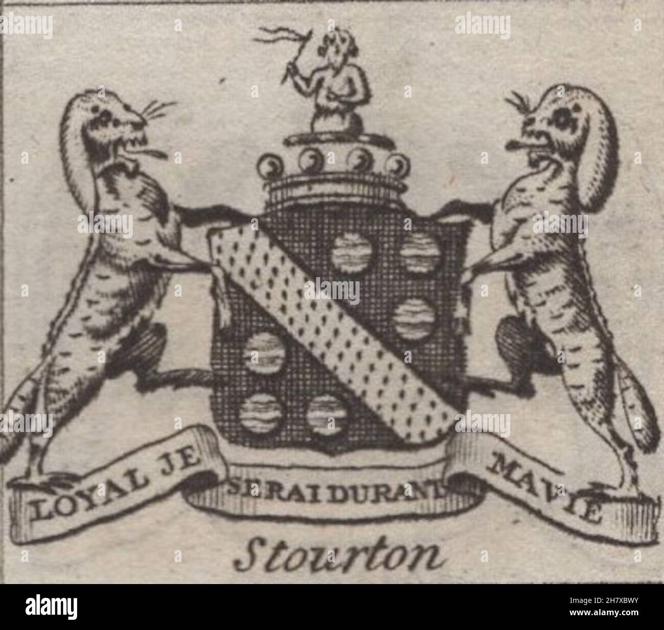 antique 18th century engraving heraldy coats of arms, English Barons ...