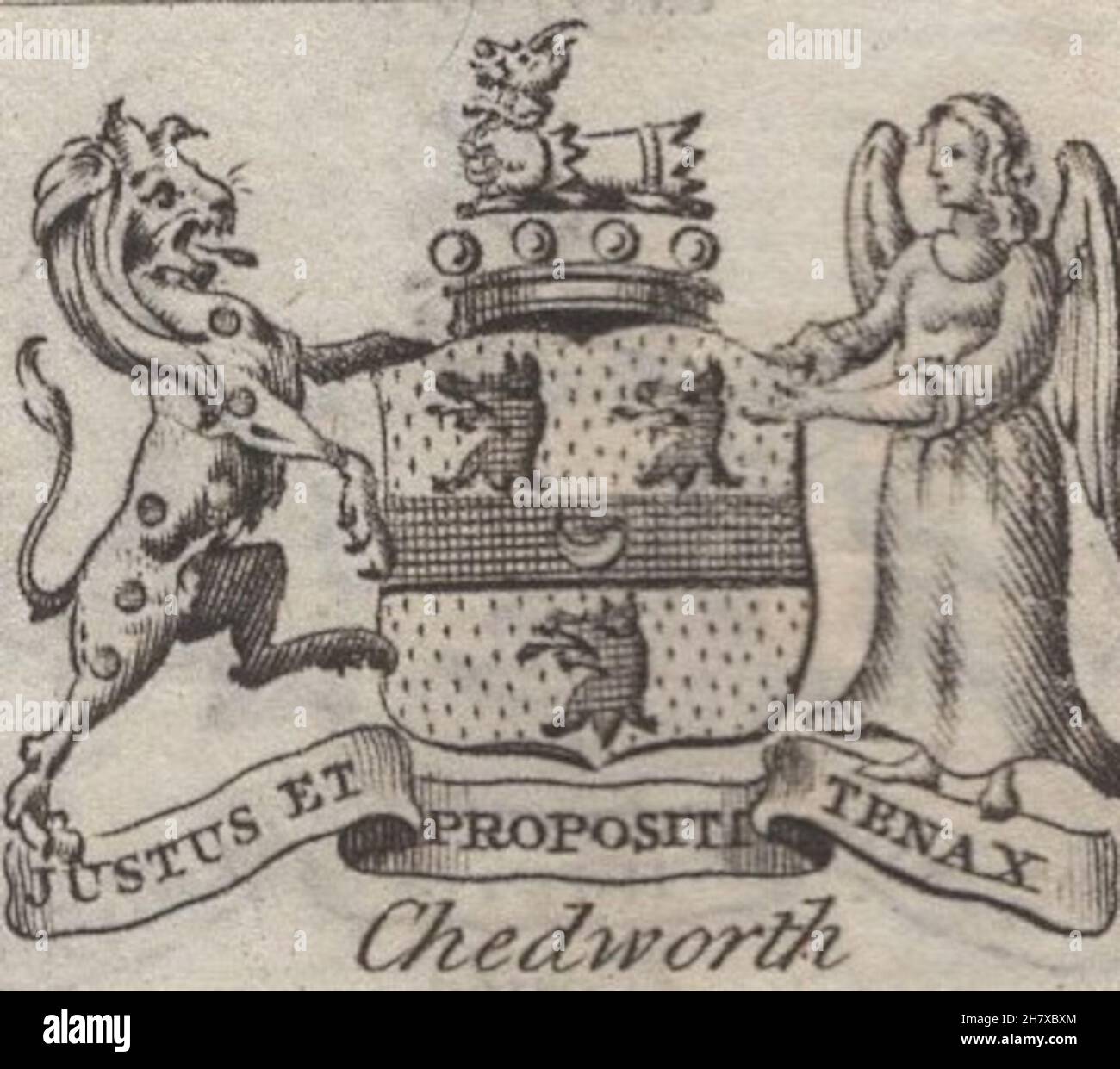 antique 18th century engraving heraldy coats of arms, English Barons ...