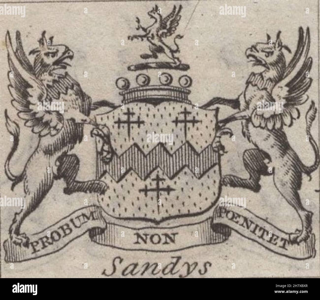 antique 18th century engraving heraldy coats of arms, English Barons ...