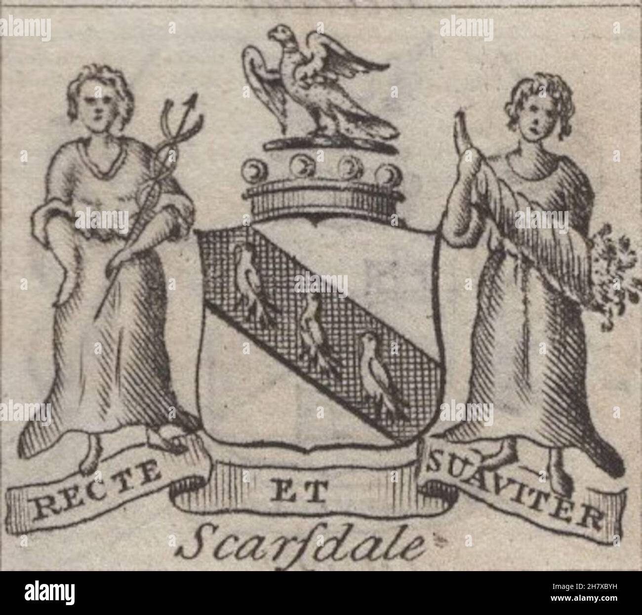 antique 18th century engraving heraldy coats of arms, English Barons ...