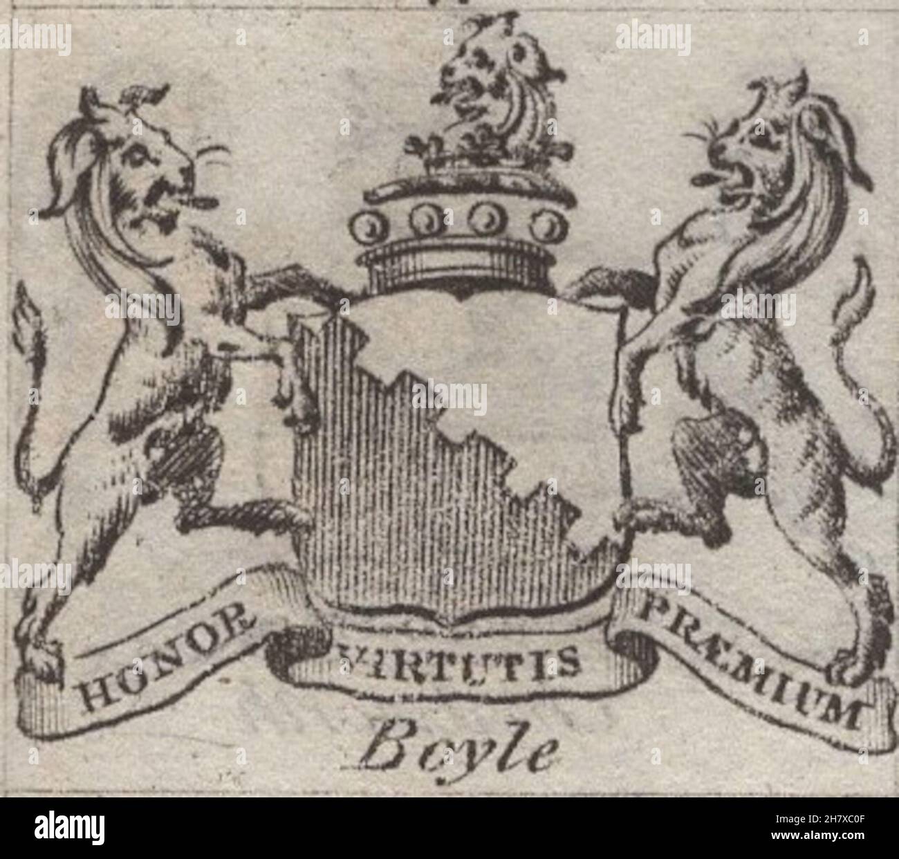 antique 18th century engraving heraldy coats of arms, English Barons ...