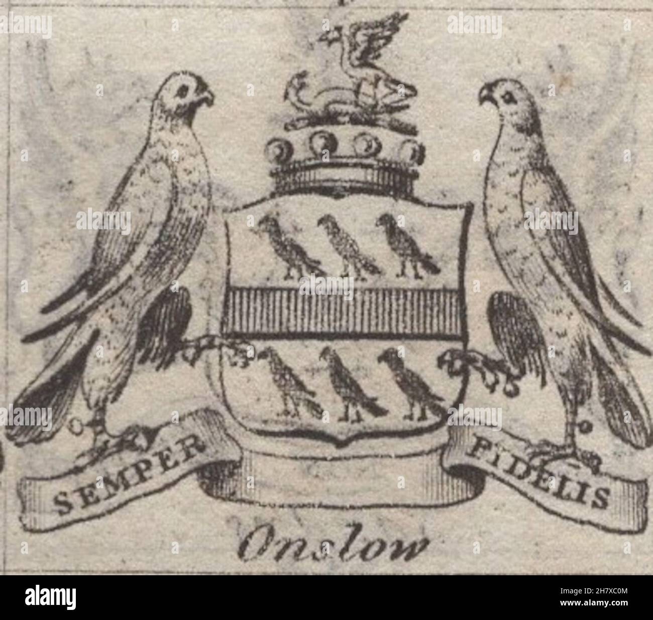 antique 18th century engraving heraldy coats of arms, English Barons ...