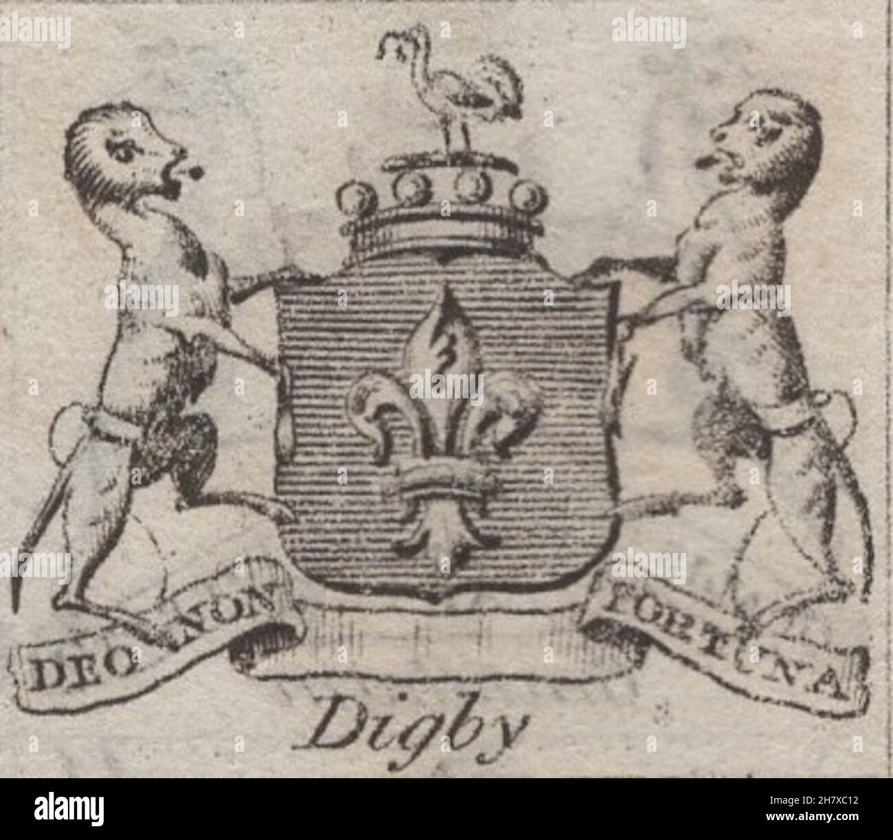 antique 18th century engraving heraldy coats of arms, English Barons ...