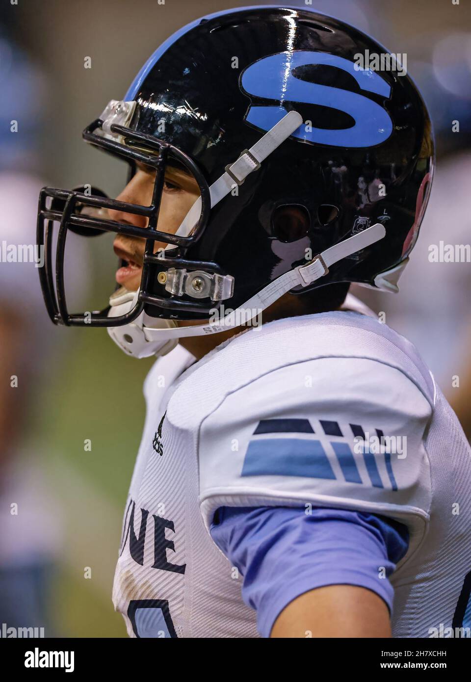 Football action with Skyline vs Sandpoint High School at the Idaho ...