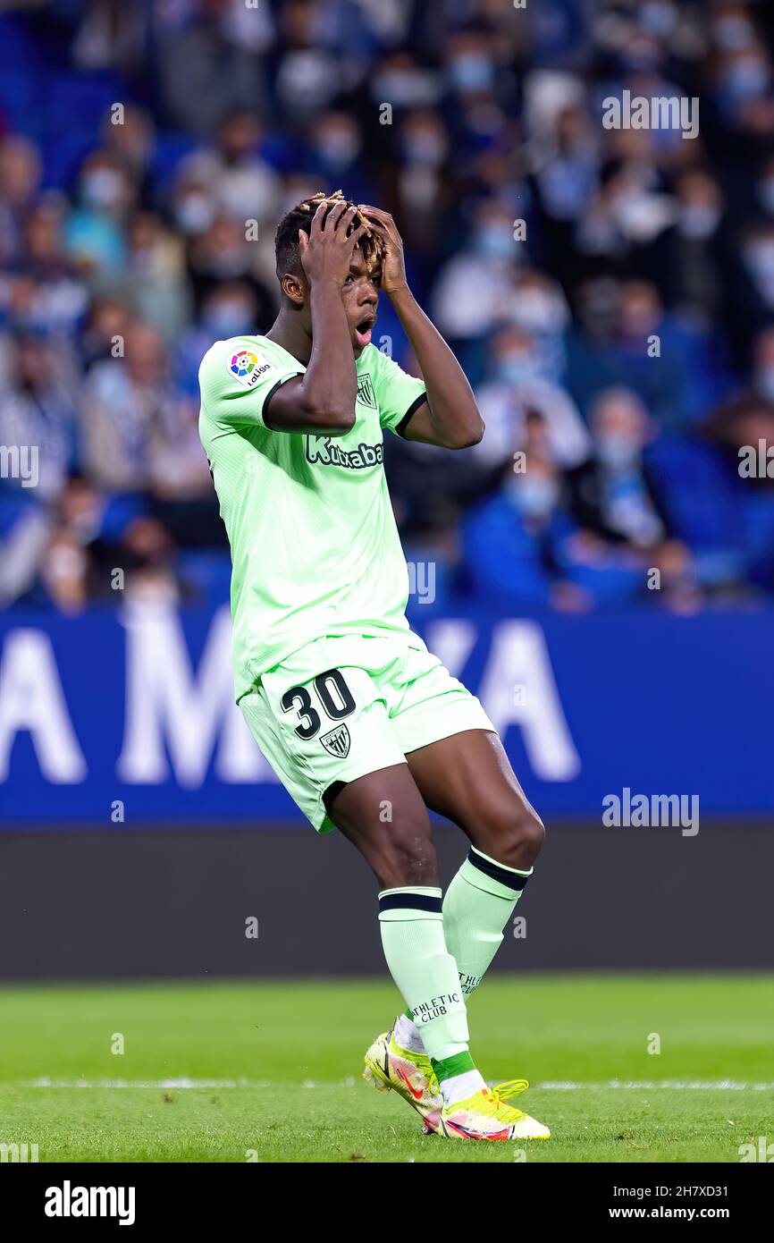 BARCELONA - OCT 26: Nico Williams in action during the La Liga match ...