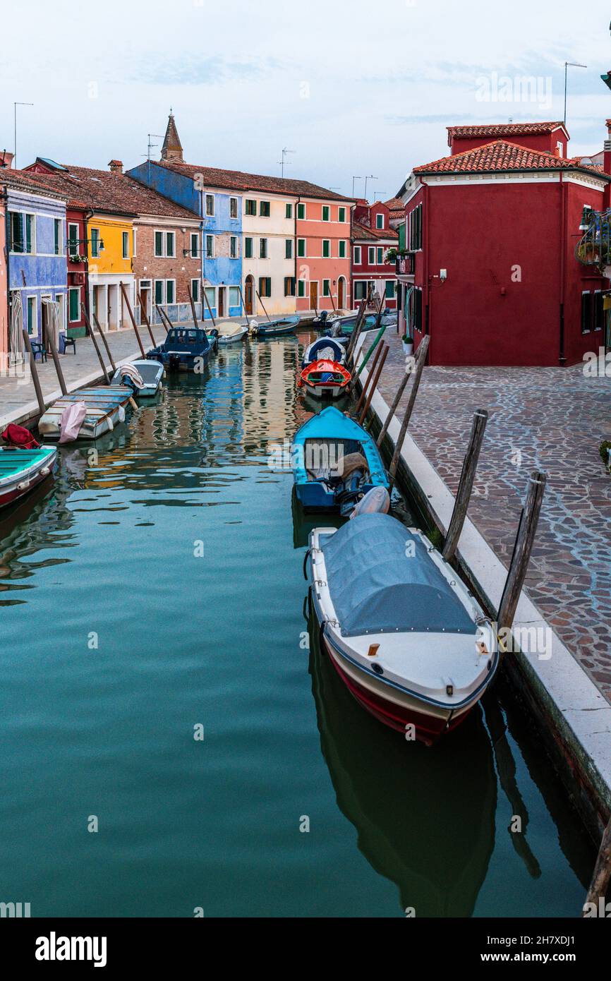 The magical colors of Burano and the Venice lagoon Stock Photo - Alamy