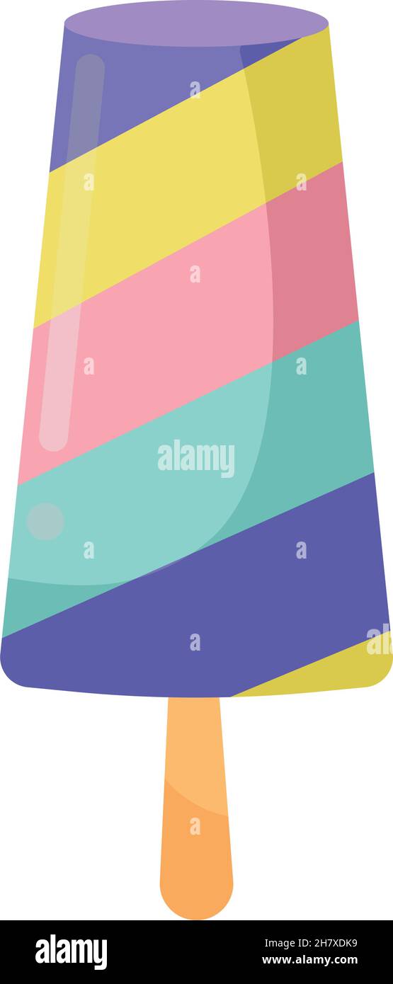 rainbow ice cream in stick Stock Vector Image & Art - Alamy