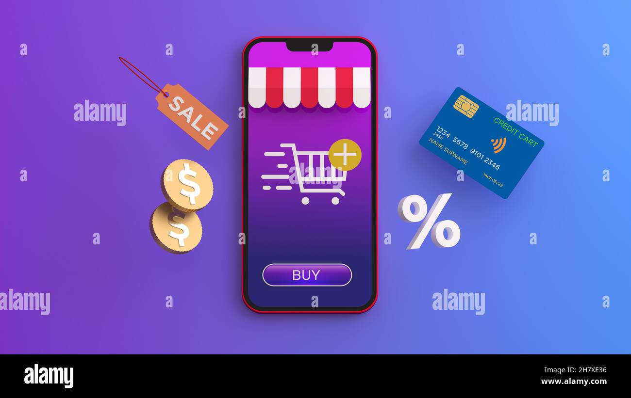 Online shopping concept Stock Photo - Alamy