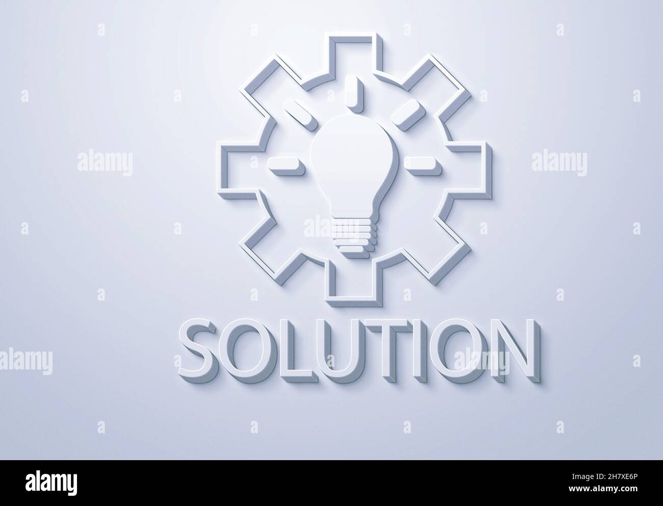 Solution 3d symbol Stock Photo - Alamy