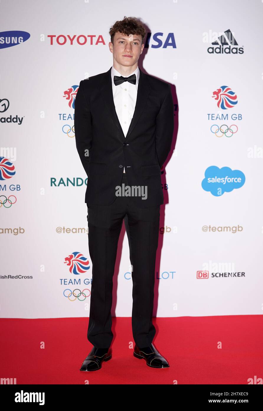 Diving Olympian Noah Williams arriving ahead of the Team GB Ball at ...