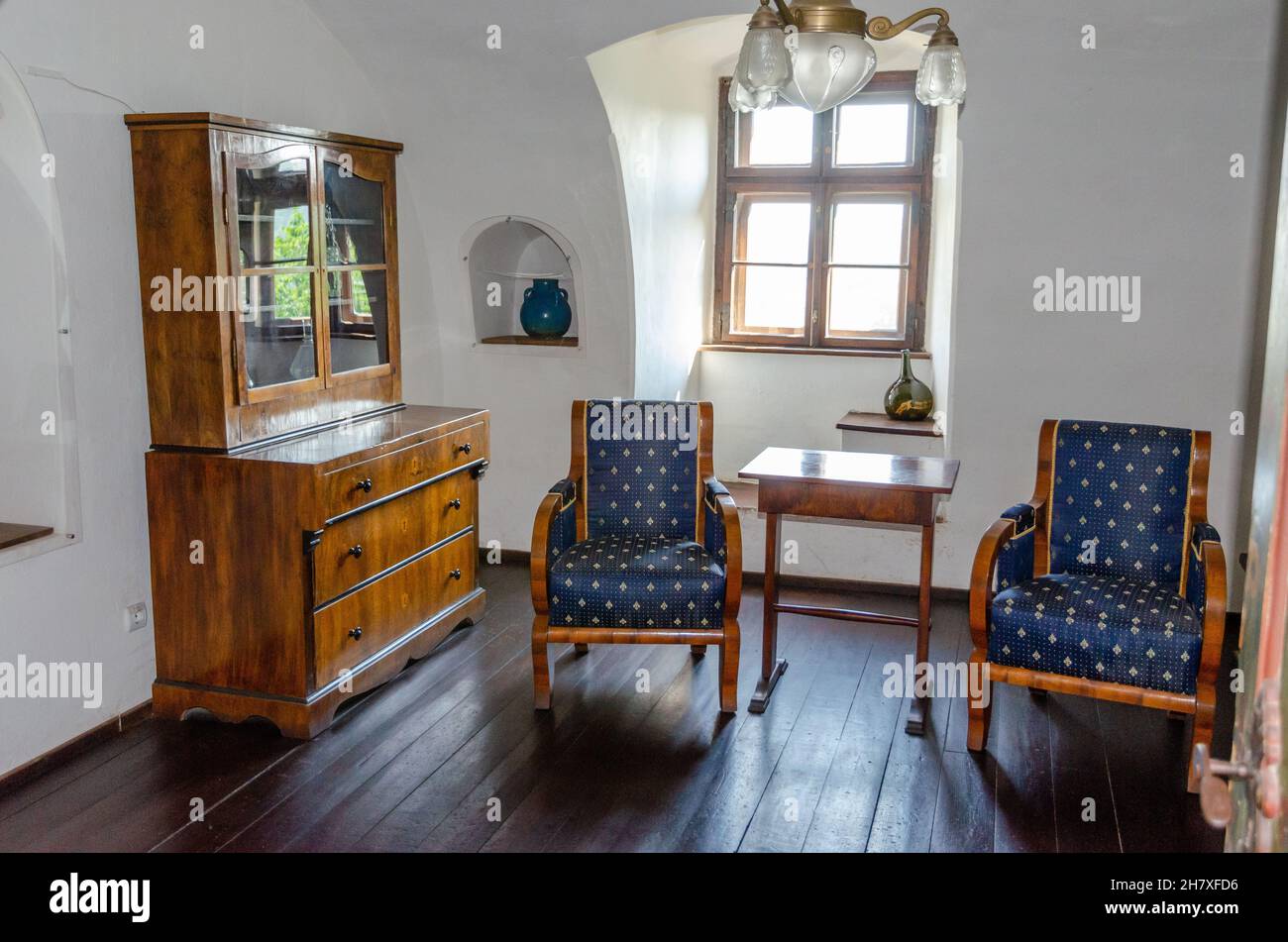 Interior of Medieval Castle of Earl Vlad Dracula in Bran. Dracula's ...