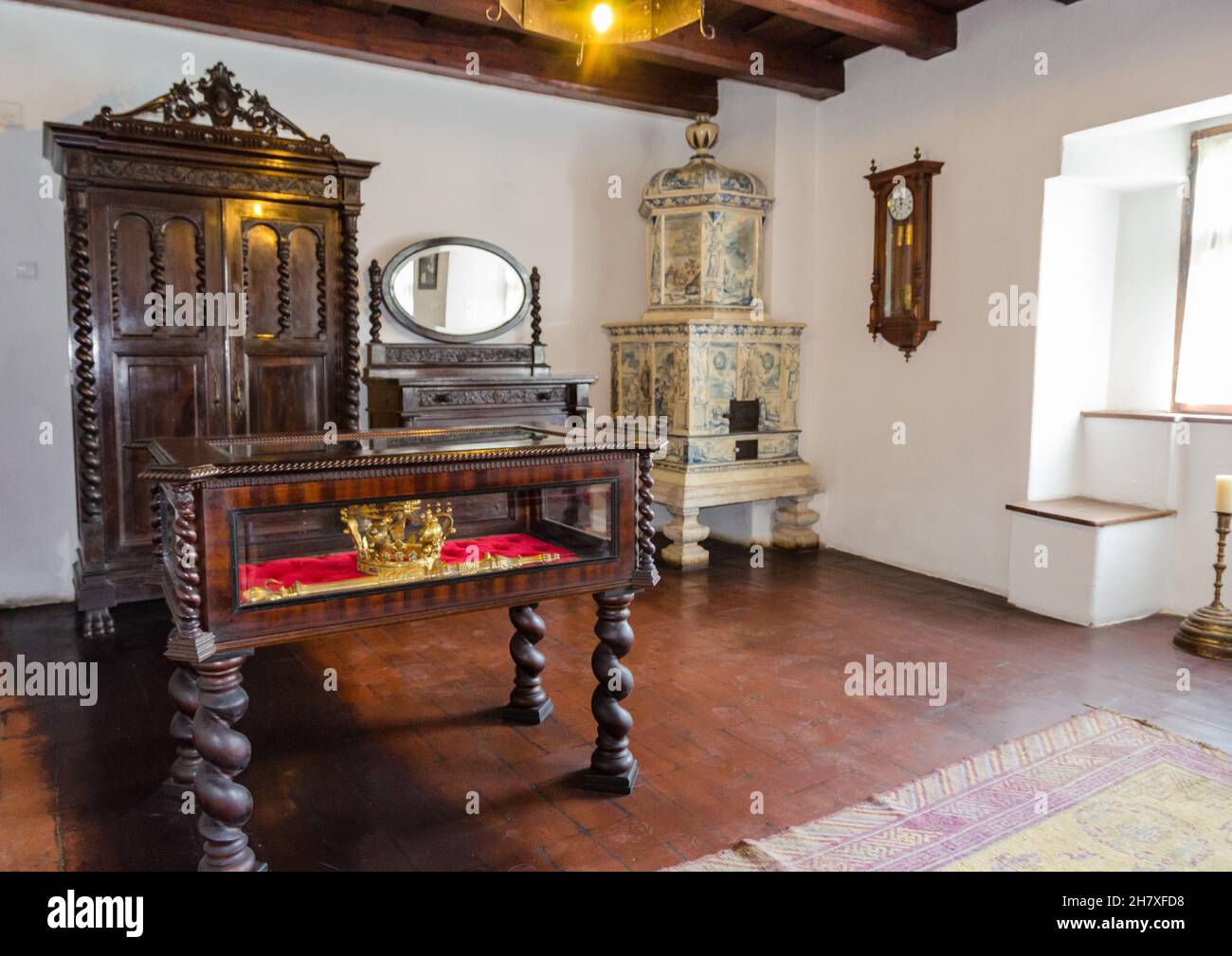 Interior of Medieval Castle of Earl Vlad Dracula in Bran. Dracula's ...