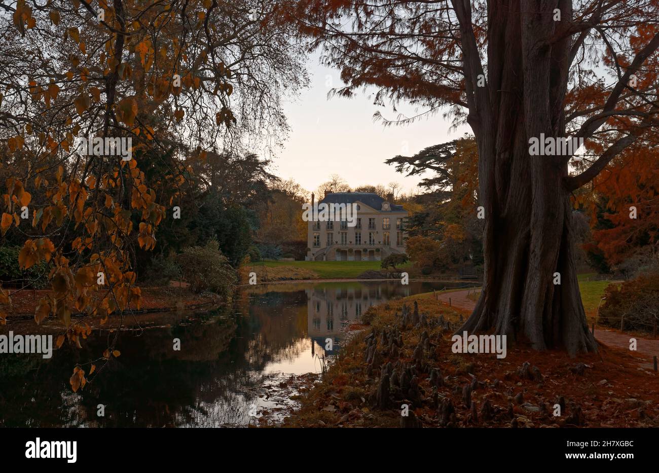 Arboretum of Wolves valley during the autumn - Chatenay Malabry, France ...