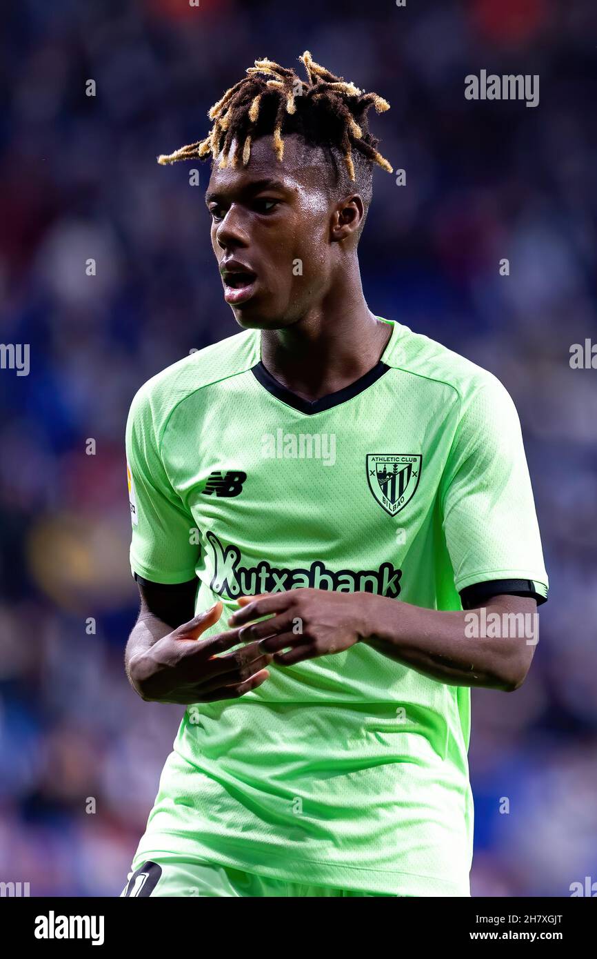 BARCELONA - OCT 26: Nico Williams in action during the La Liga match ...