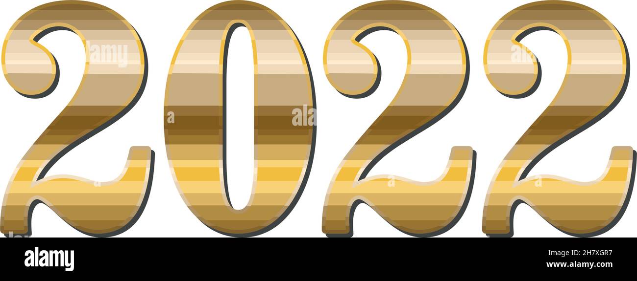golden 2022 year design Stock Vector Image & Art - Alamy