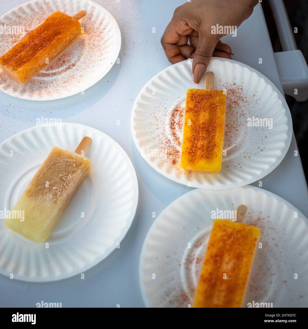 Tropical Ice cream, sweet and sour with chilli Stock Photo - Alamy