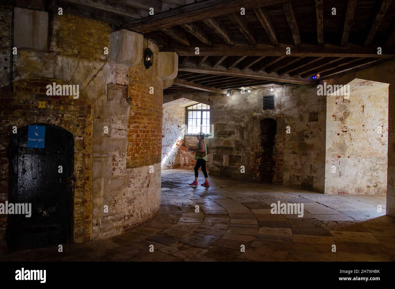 Interior of the Keep at Hurst Castle, Hampshire, England, UK Stock ...