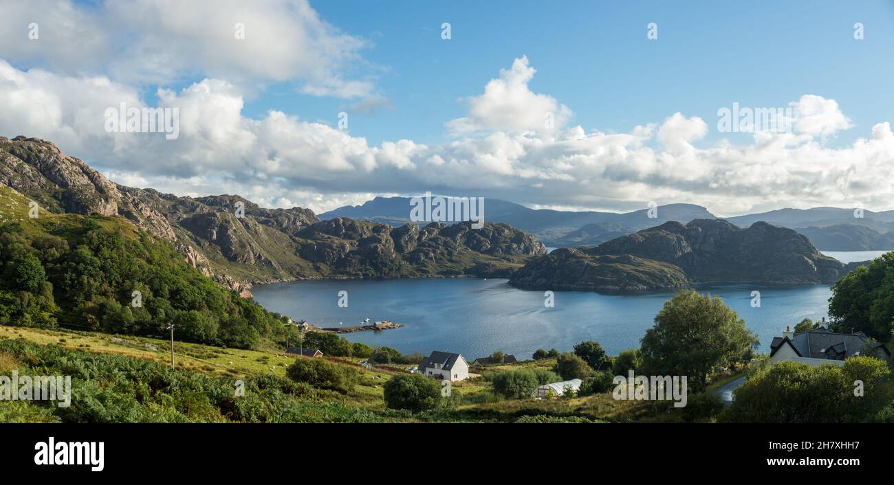 UK, Scotland, Wester Ross, Ross and Cromarty, Lower Diabaig village ...