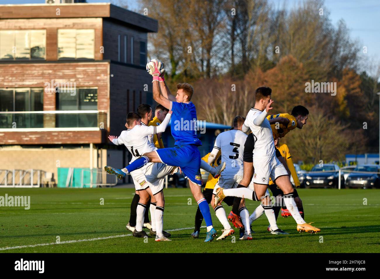 Swansea, UK. 25 November, 2021. Goalkeeper Jamie Searle of Swansea City ...