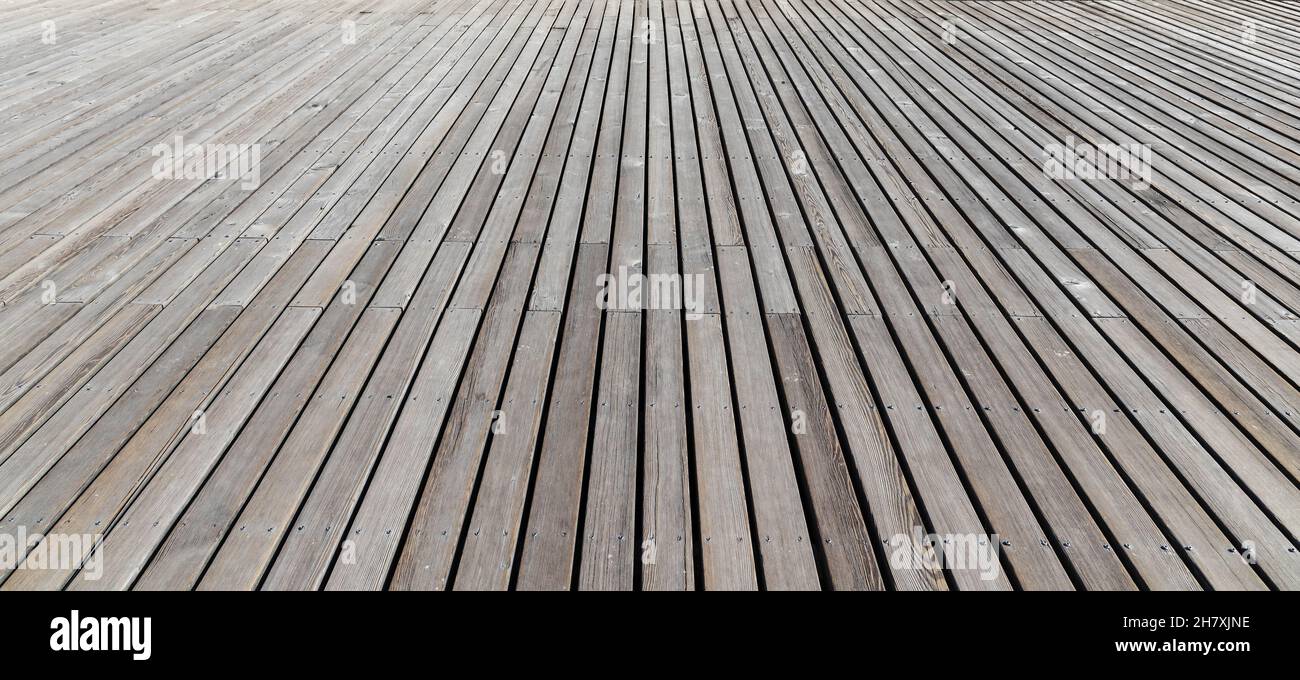 An empty promenade flooring. background photo, wooden boards ...