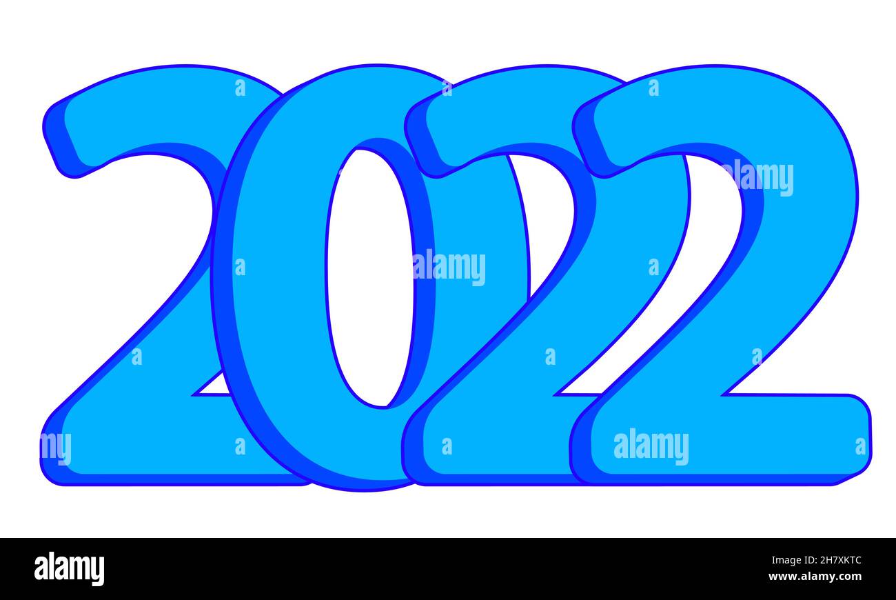 Illustration of the abstract 2022 number Stock Vector Image & Art - Alamy