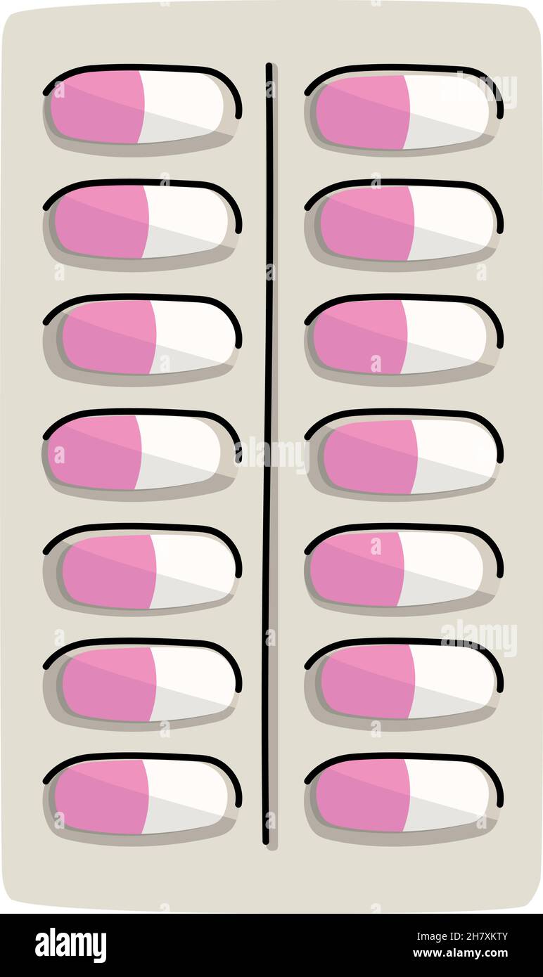 pink pill tablet Stock Vector Image & Art - Alamy