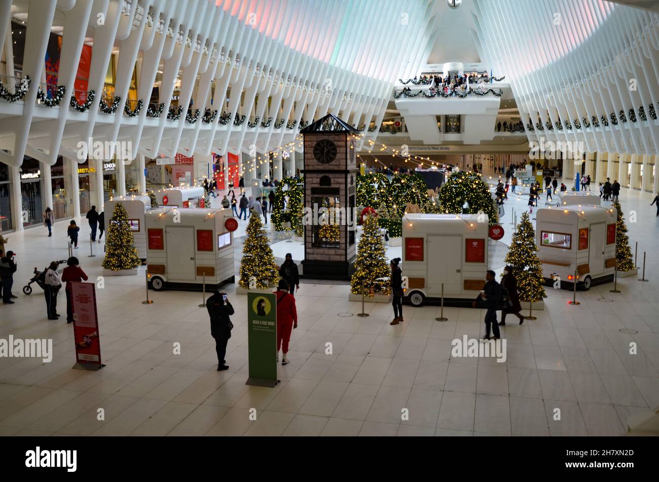 New York City’s Oculus is seen decorated during the holiday season on ...