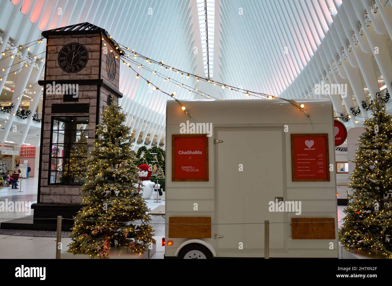 New York City’s Oculus is seen decorated during the holiday season on ...