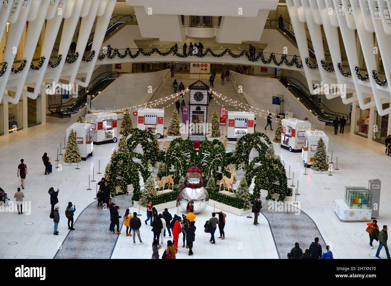 New York City’s Oculus is seen decorated during the holiday season on ...
