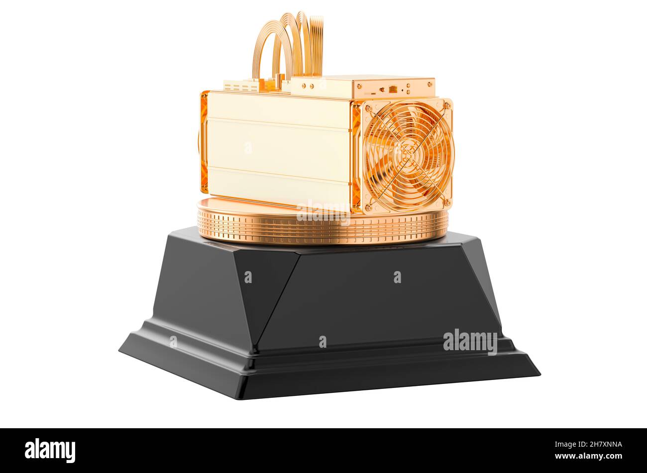 ASIC miner award concept. 3D rendering isolated on white background ...