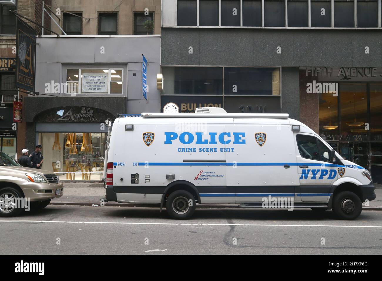 New York, NY USA, NYPD Crime Scene Unit Truck as seen in Midtown ...