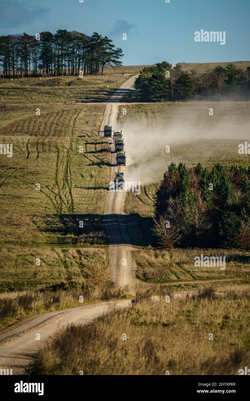 Convoy of British army MAN SV HX77 8x8 EPLS Heavy Utility Trucks in ... Convoy of British army MAN SV HX77 8x8 EPLS Heavy Utility Trucks in ...