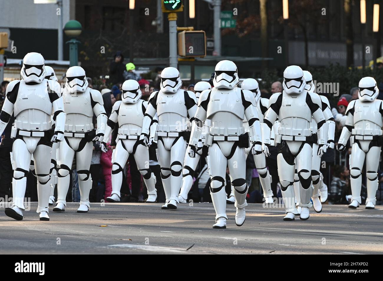 New York, USA. 25th Nov, 2021. People dressed as Star Wars' storm ...