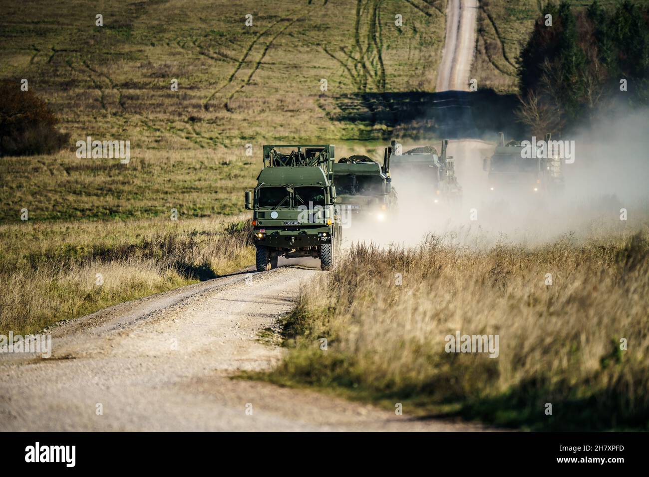 Convoy of British army MAN SV HX77 8x8 EPLS Heavy Utility Trucks in ... Convoy of British army MAN SV HX77 8x8 EPLS Heavy Utility Trucks in ...