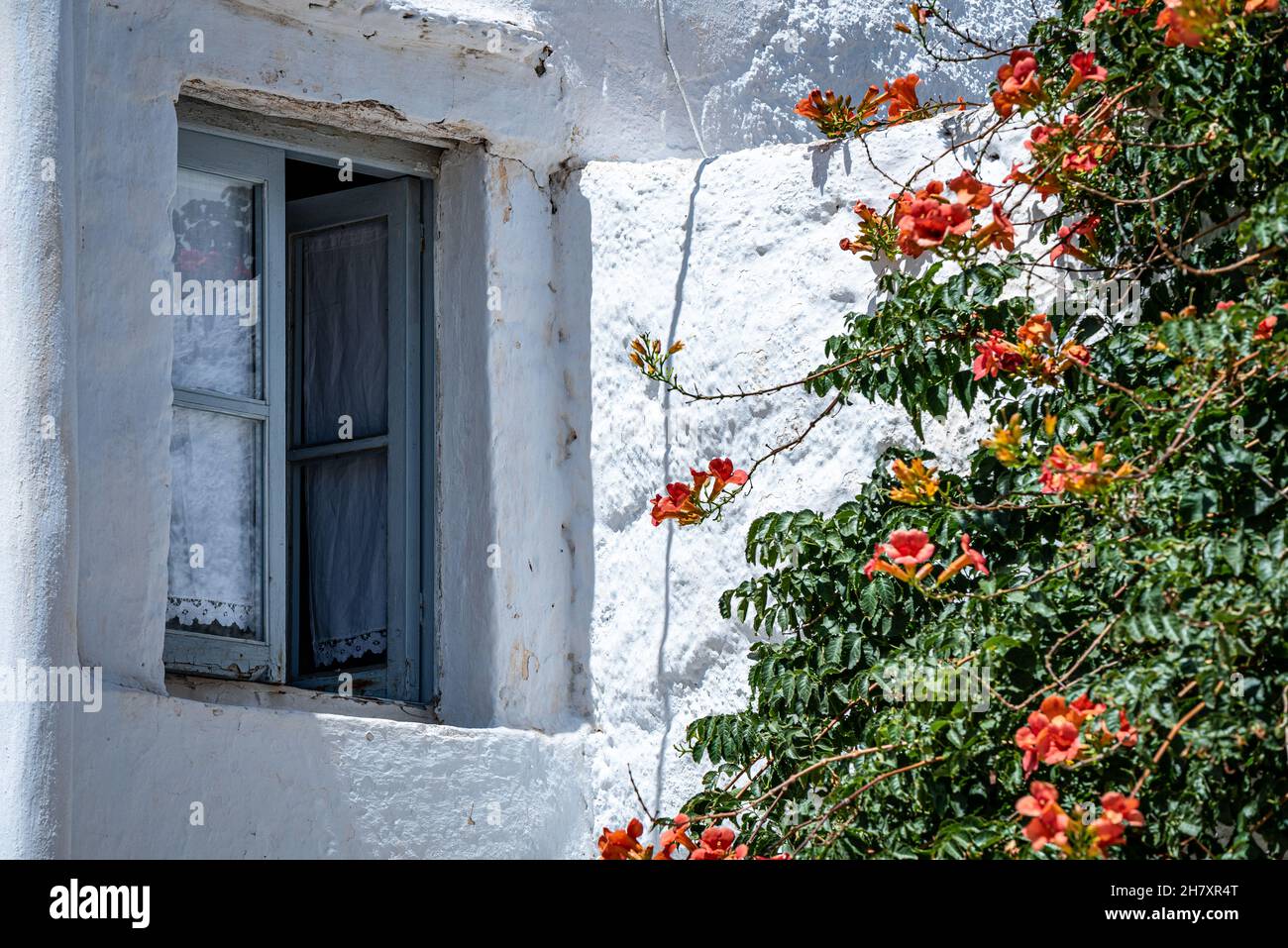 Window in Naxos Cyclades Greece Stock Photo - Alamy