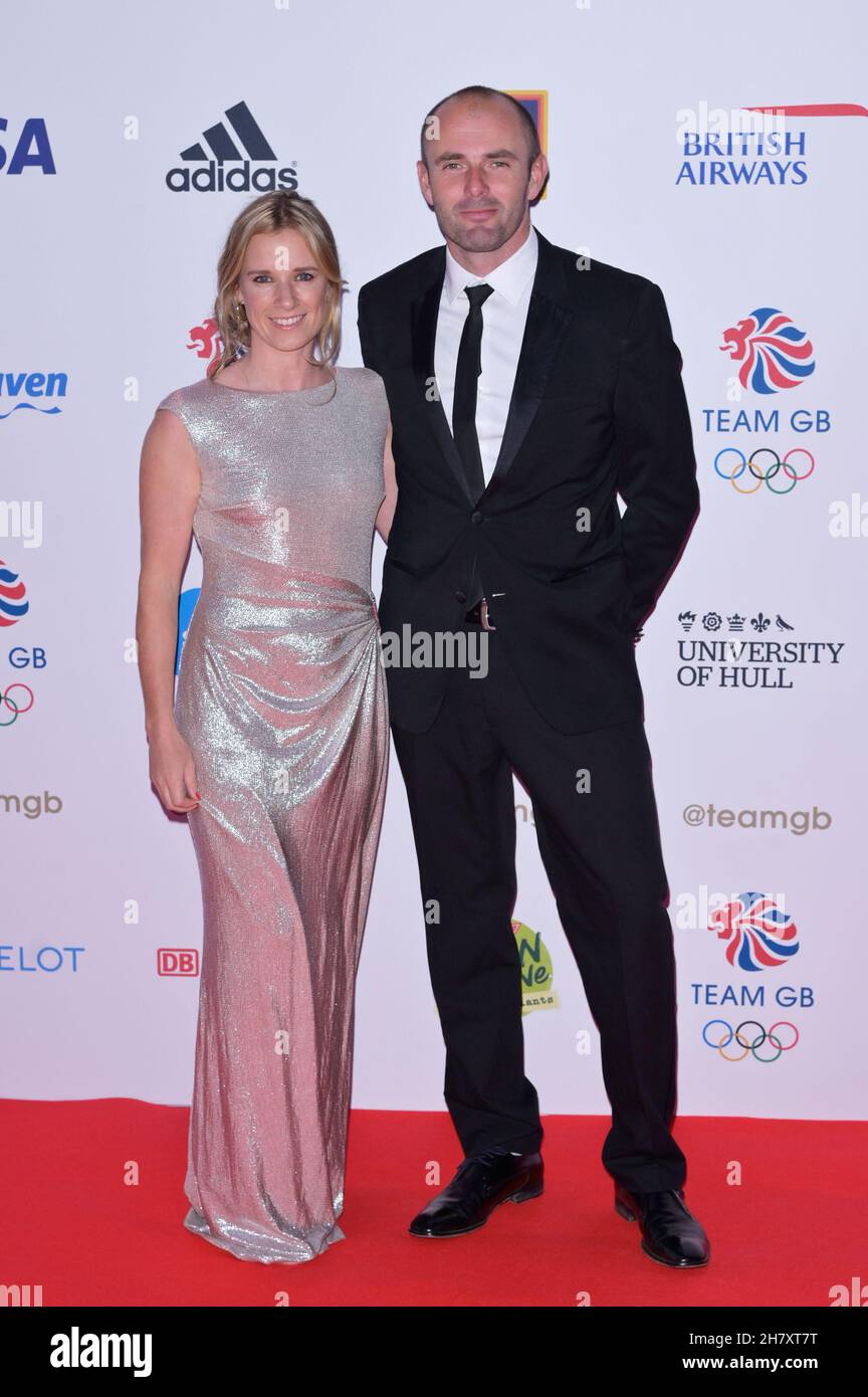 London, UK. 25th Nov, 2021. Hannah Mills and Nick Dempsey arriving ...