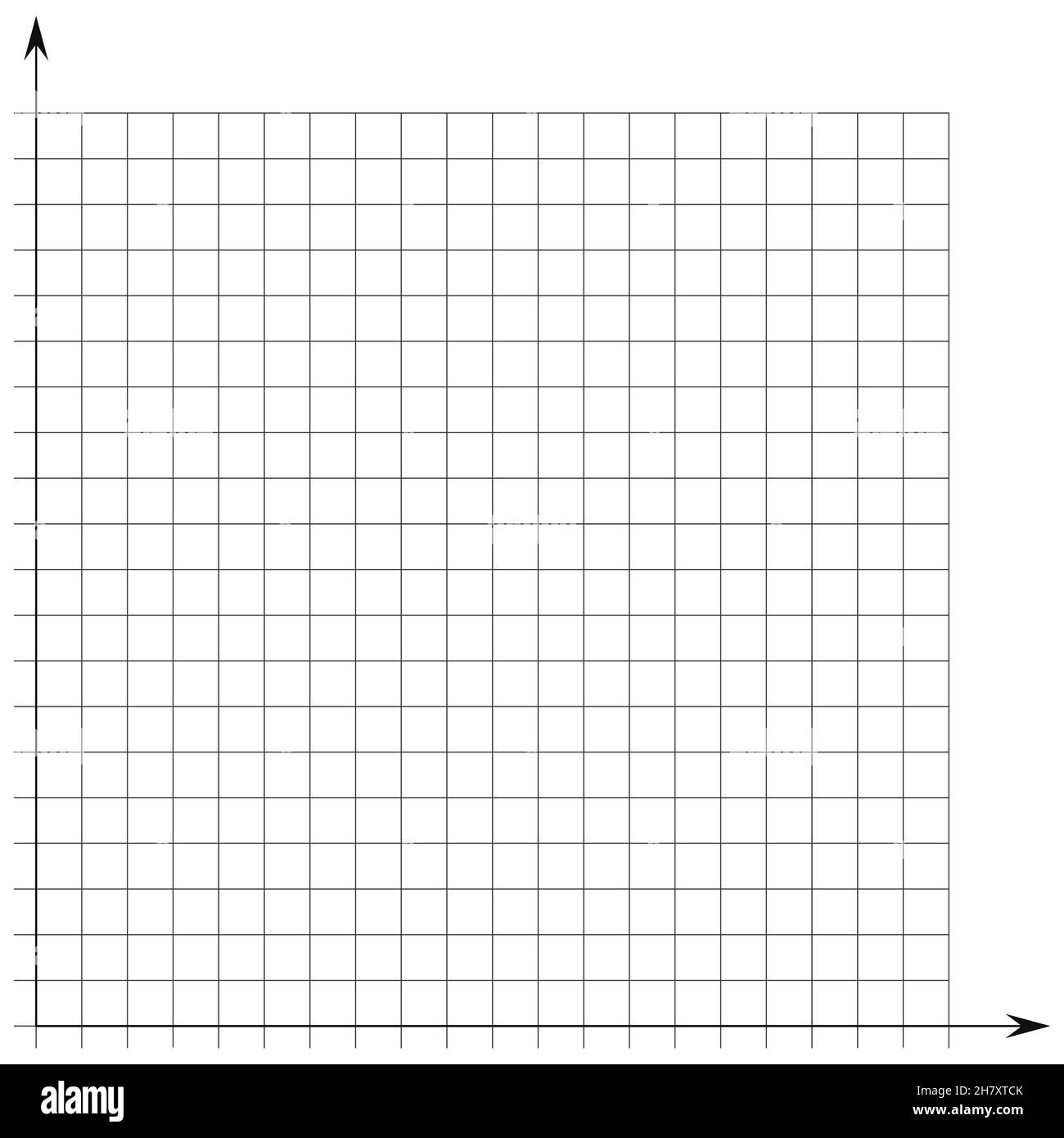 Grid paper. Mathematical graph. Cartesian coordinate system with x-axis ...