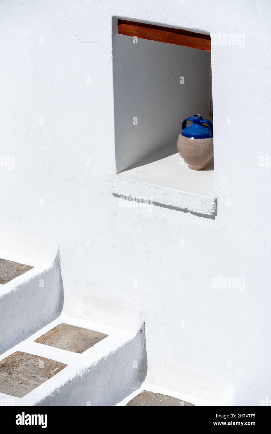 Window in Naxos Cyclades Greece Stock Photo - Alamy