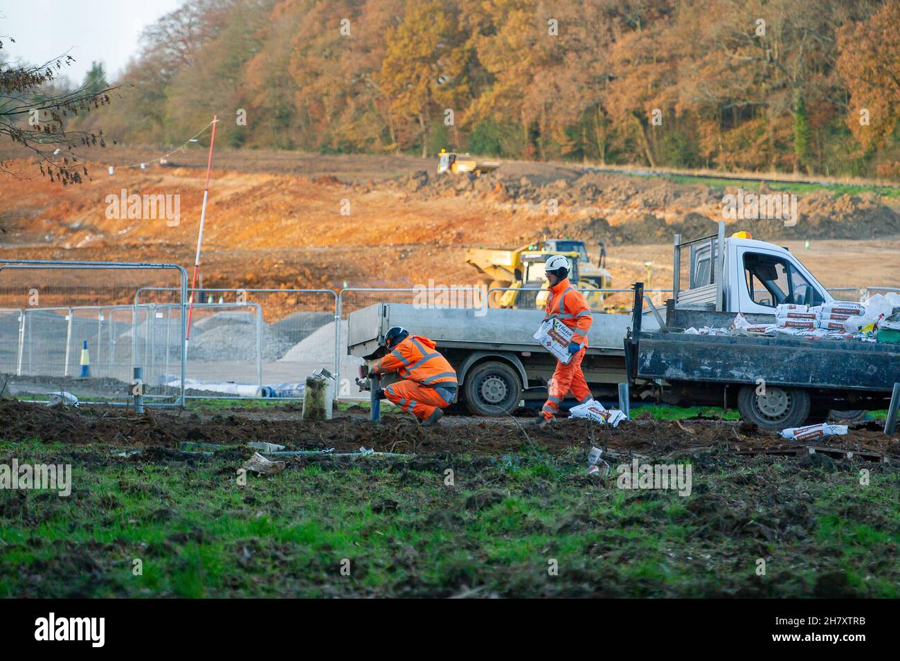 Great Missenden, UK. 25th November, 2021. Acres of countryside are ...